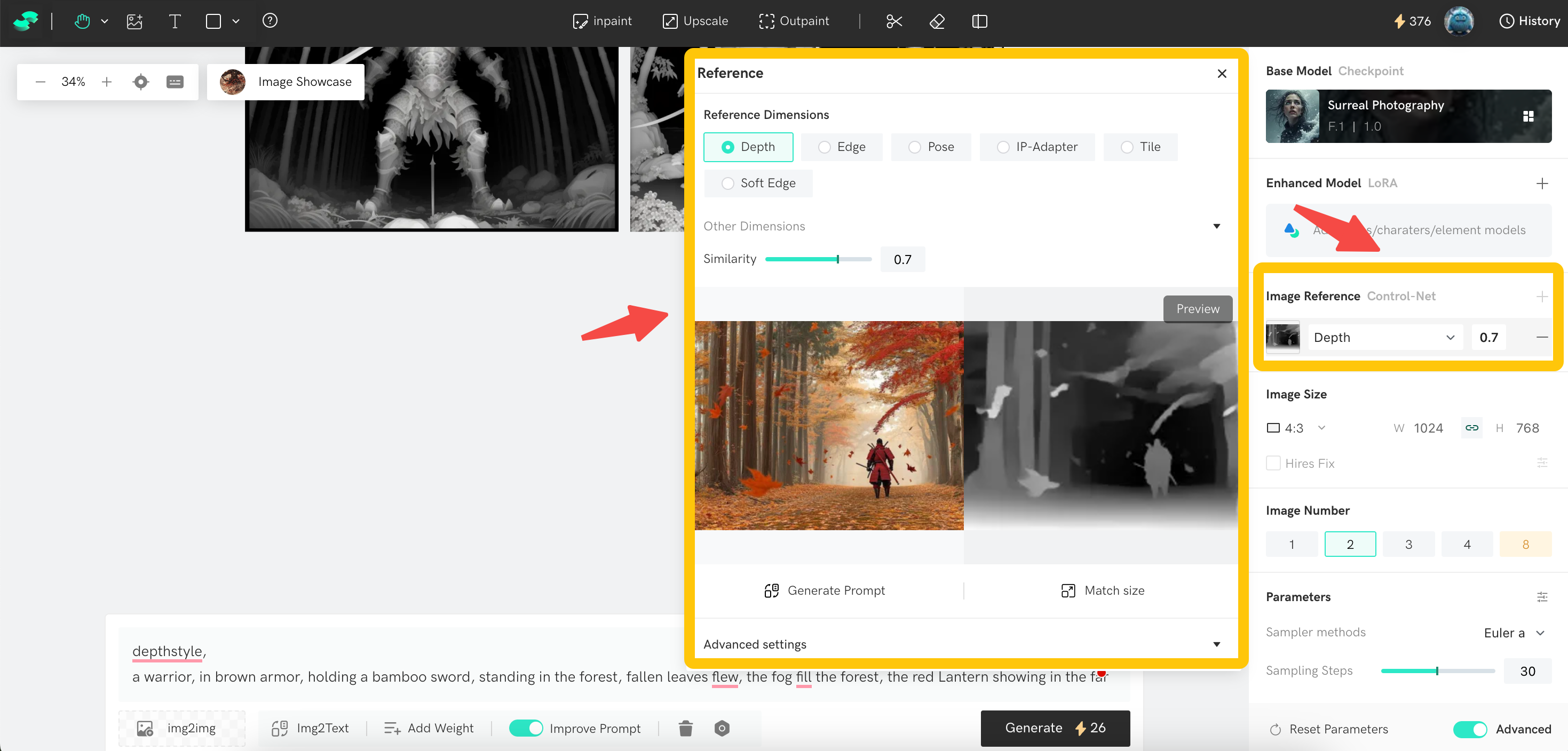 FLUX.1 Depth: Advanced Depth-Aware Image Transformation Tool | Shakker AI