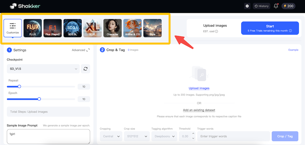 LoRA Stable Diffusion: Train Models Online | Shakker AI