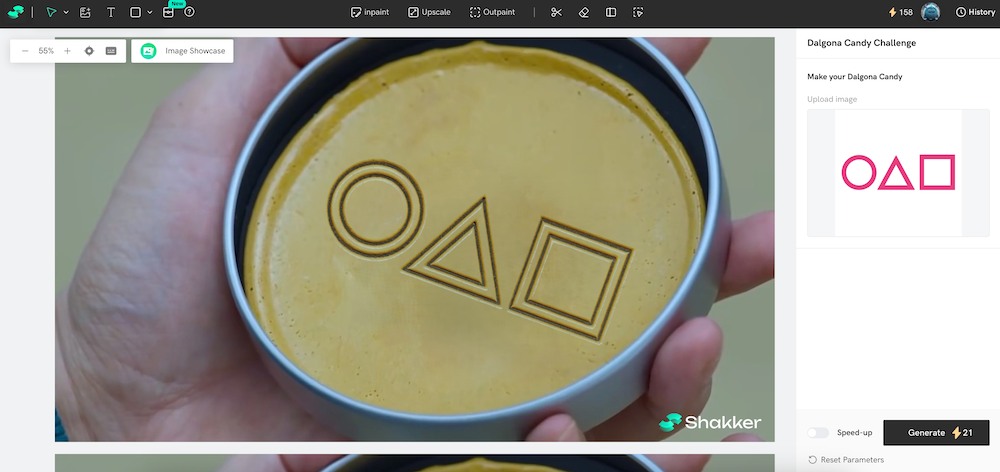 Join the Shakker AI Squid Game Dalgona Candy Challenge Today | Shakker AI